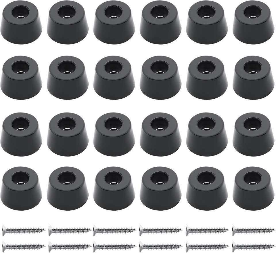24 Pcs Round Rubber Feet Bumpers Non Slip Cutting Board Feet with ...