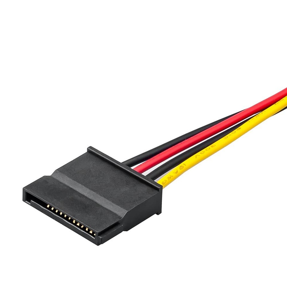 2Pack 4 Pin to SATA Female Hard Drive Power Adapter Cable Compatible ...