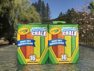 Crayola 16 Count Sidewalk Chalk (Pack Of 2) 71662612245| eBay