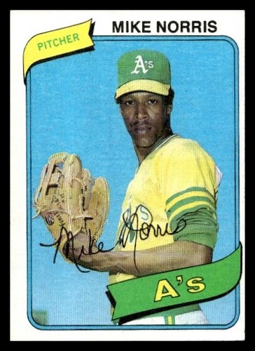 1980 Topps #599 Mike Norris Oakland Athletics Baseball card | eBay