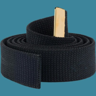 U.S MILITARY BLACK HEAVY WEB BELT WITH BRASS PLATED TIP BELT ONLY USA ...