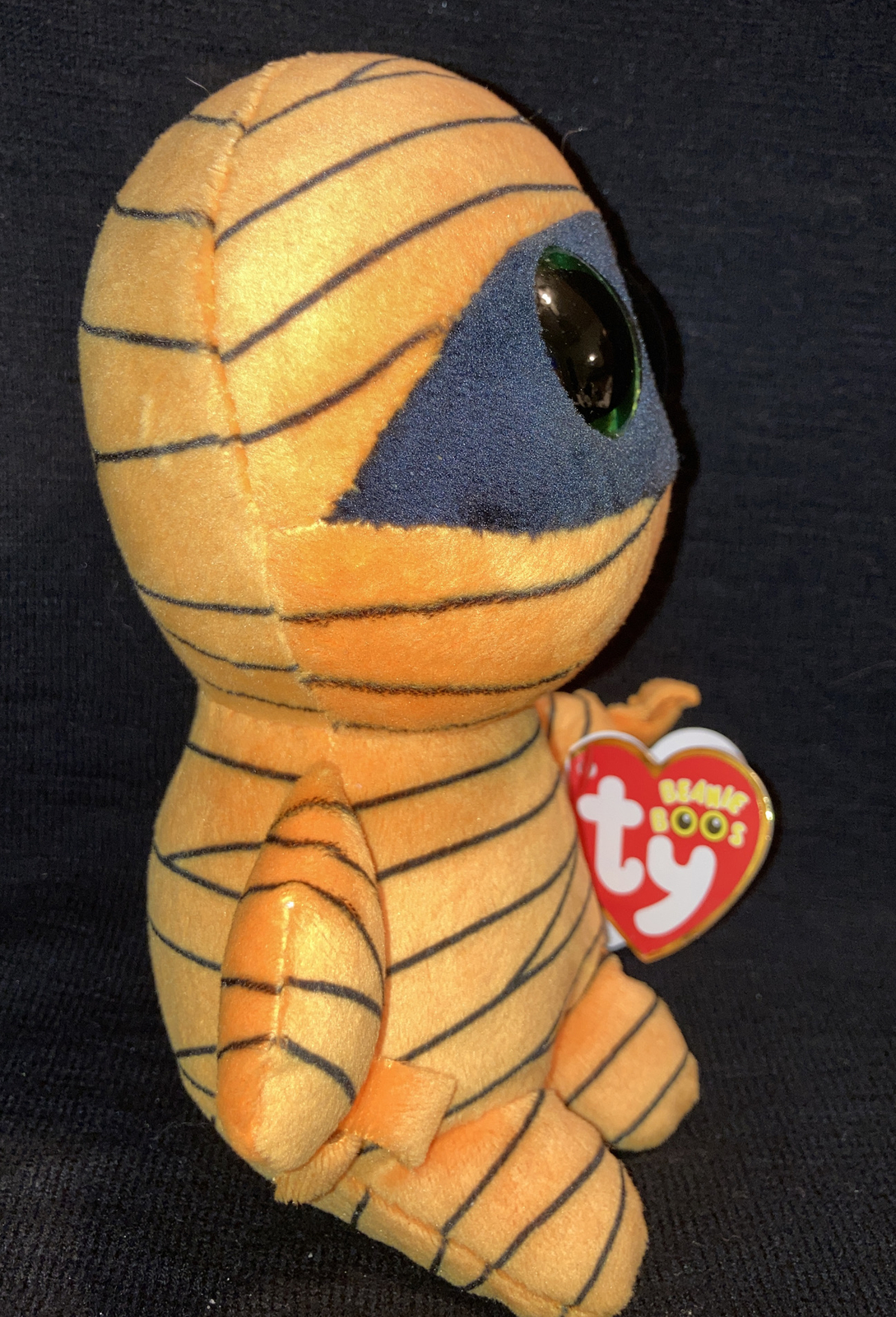 RARE & RETIRED TY BEANIE BABY BOO~MASK THE ORANGE HALLOWEEN MUMMY PLUSH ...