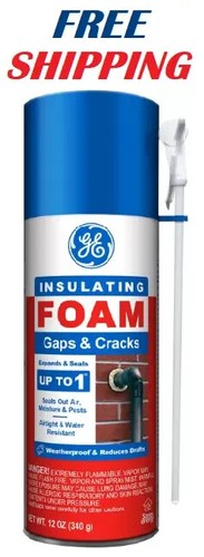 GE Gaps & Cracks Insulating Foam, Pack of 1, Yellow 12 Oz Can | eBay