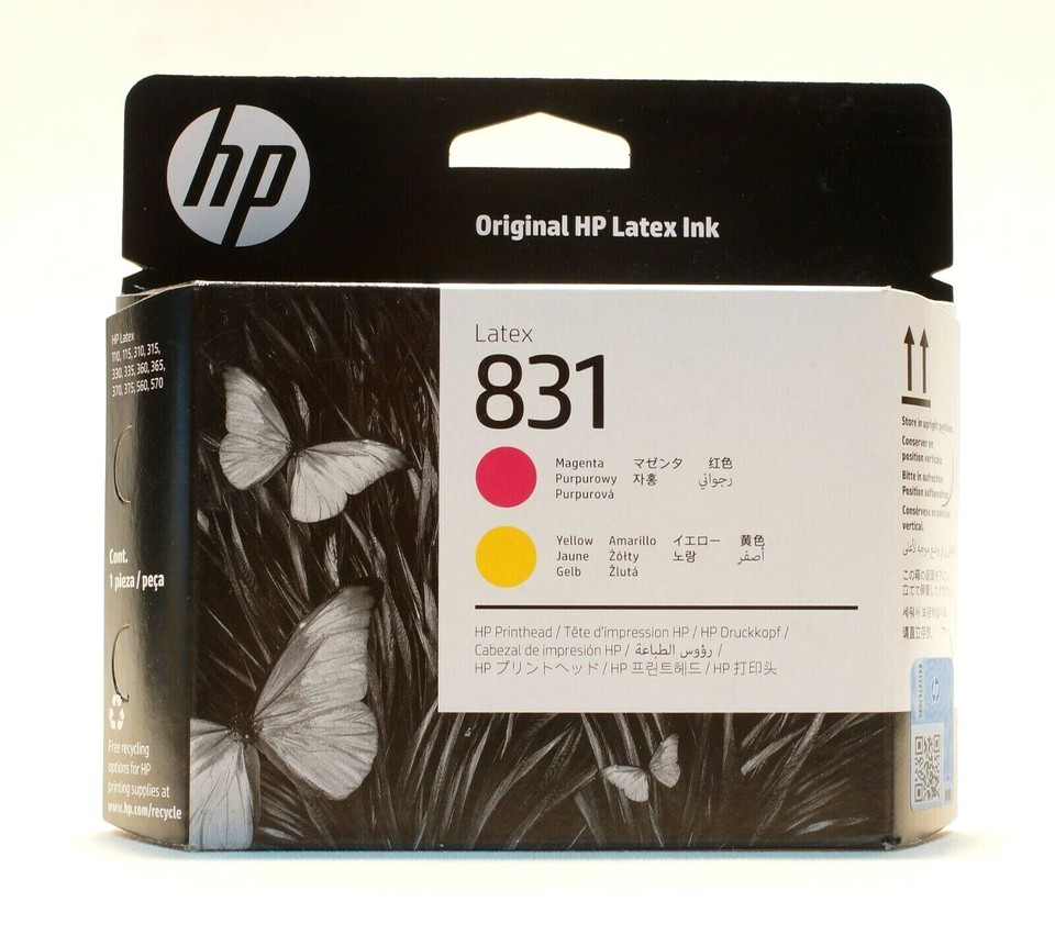 Genuine HP 831 (CZ678A) Magenta and Yellow Latex Print head ...
