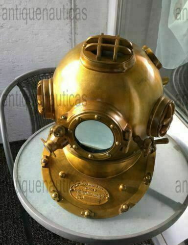 Diving Helmet U.S Navy Deep Sea Decor Scuba Antique Marine Mark V 18 ...