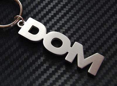 DOM Keyring Keychain Key Fob Stainless Steel Name Gift | eBay