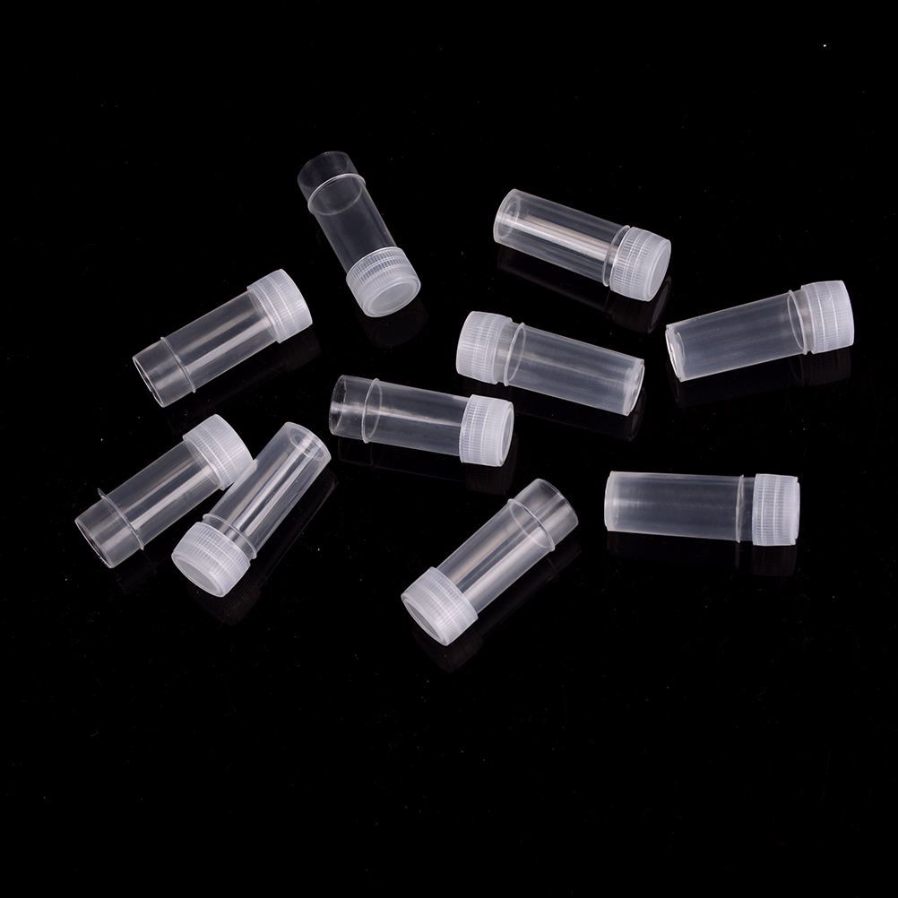 10/20/40 5ml Chemistry Plastic Test Tubes Vials with Seal Caps Pack C ...