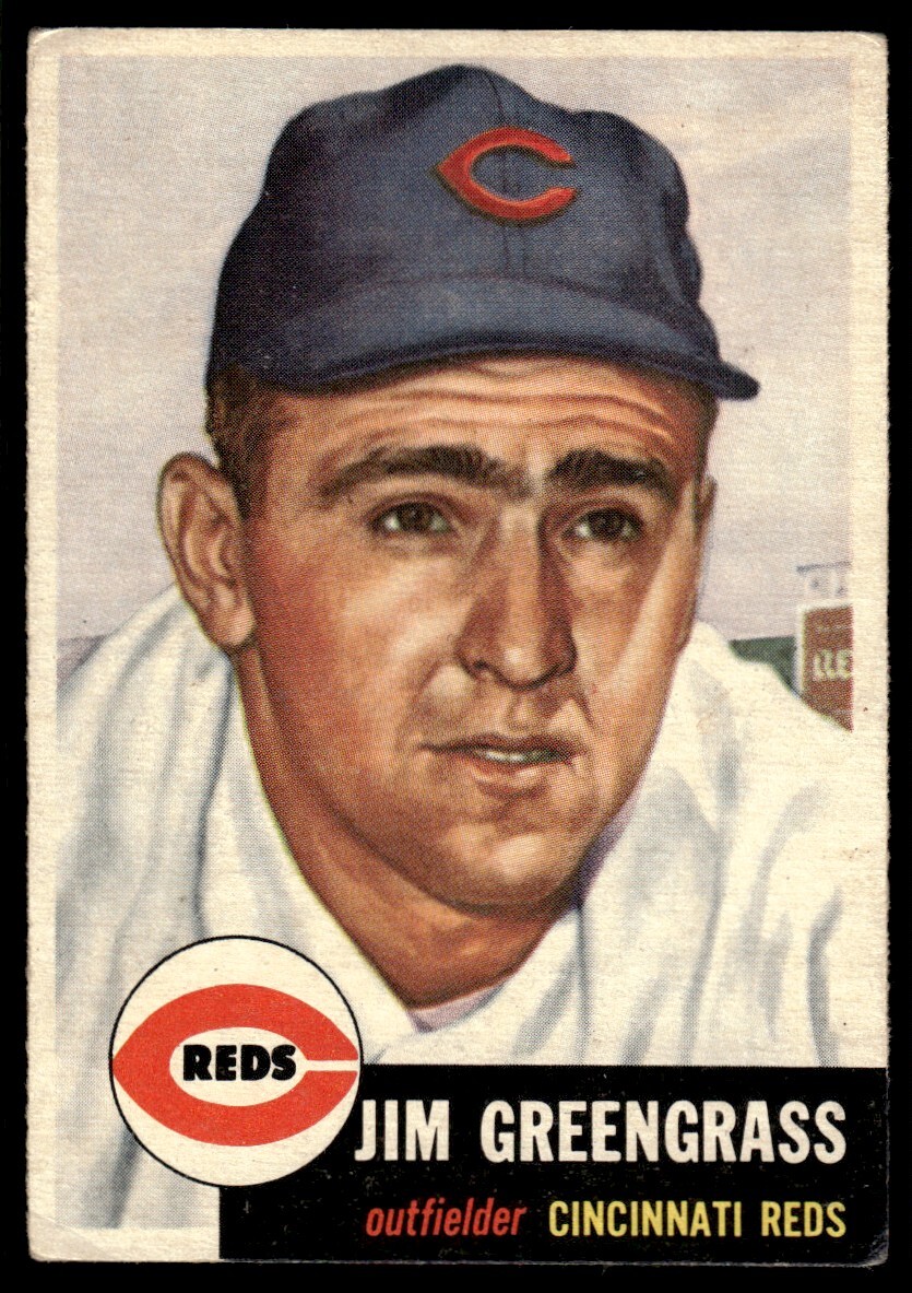 1953 Topps Baseball Card Jim Greengrass RC Cincinnati Reds #209 EX | eBay