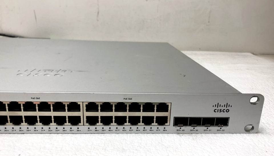 Cisco Meraki MS350-48FP-HW 48 Port PoE Gigabit Ethernet Network Switch ...