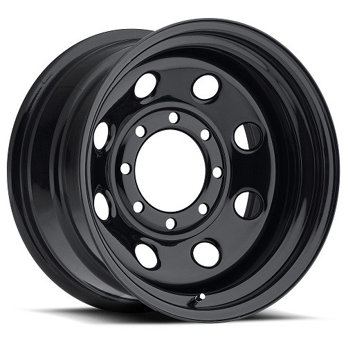 16x8 Vision HD 85H Soft 8 Gloss Black Wheel 5x5.5 (-12mm) CAPS SEPARATE ...