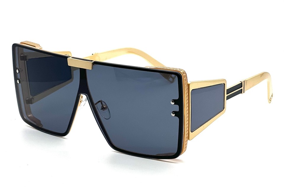 Men Women Sunglasses Designer Single Lens Oversized Large Shades Square ...