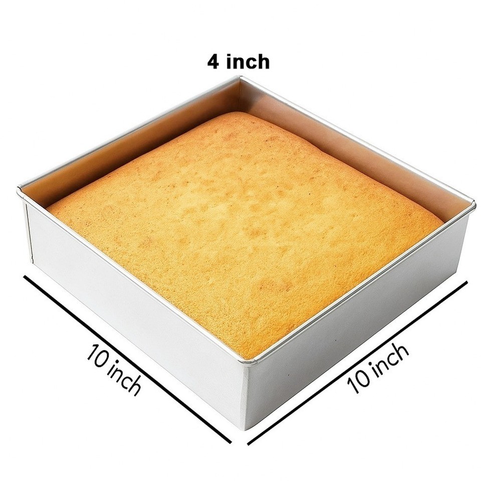 Single Square Cake Tin 6'' 8'' 10'' 12'' – Choose 3" or 4" Depth ...