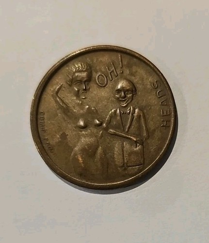 Vintage Comic Coin Oh! Heads Ah! Tails Adult Risque Flip Coin Token | eBay