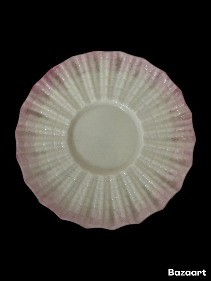Antique Belleek Neptune Pink Tea Cup Saucer Shell Feet/Shape, Black ...