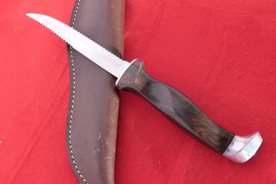 Cutco Olean NY USA 9.75" 1763 B75 serrated fixed blade knife & sheath ...