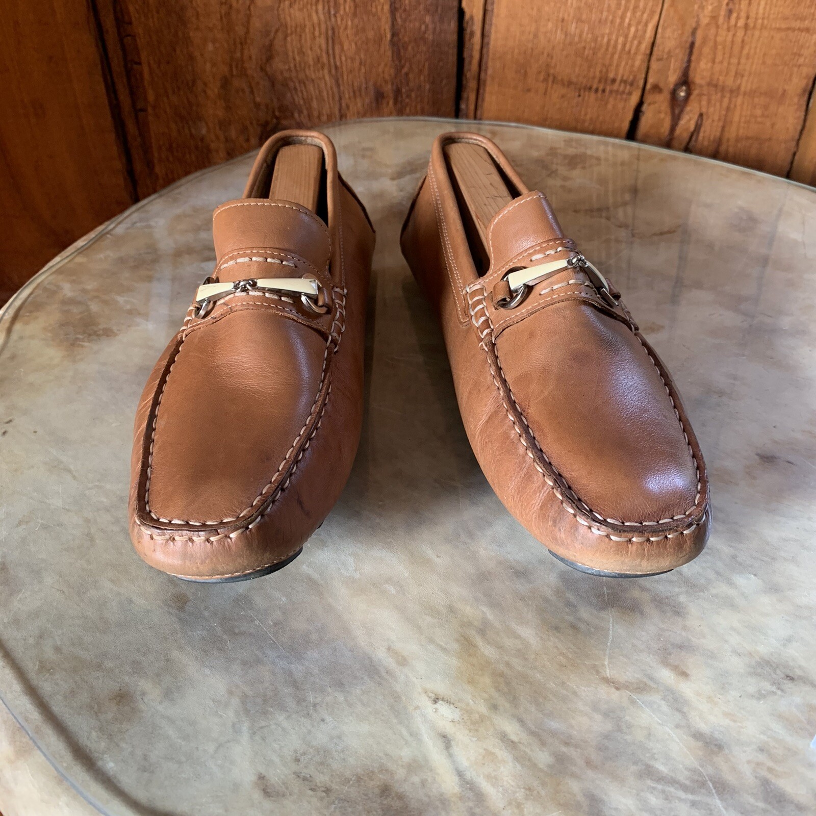 Mens Mike Konos Ivory Horse Bit drivers Size 8 1/2 M … - Gem