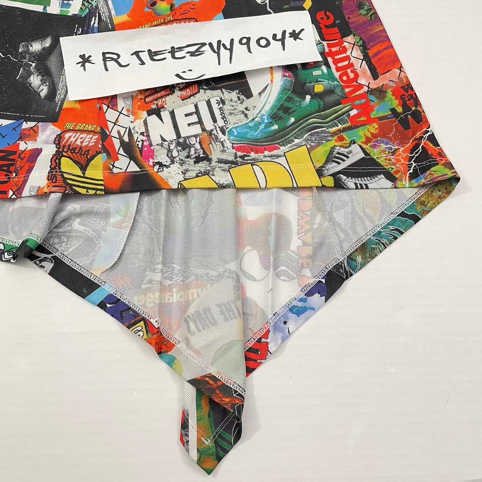 Womens Size XS Adidas Originals Allover Print Asymmetrical Drape Skirt ...