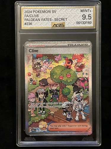 Clive 236/091 Paldean Fates Special Illustration Rare Pokémon AGS 10 ...