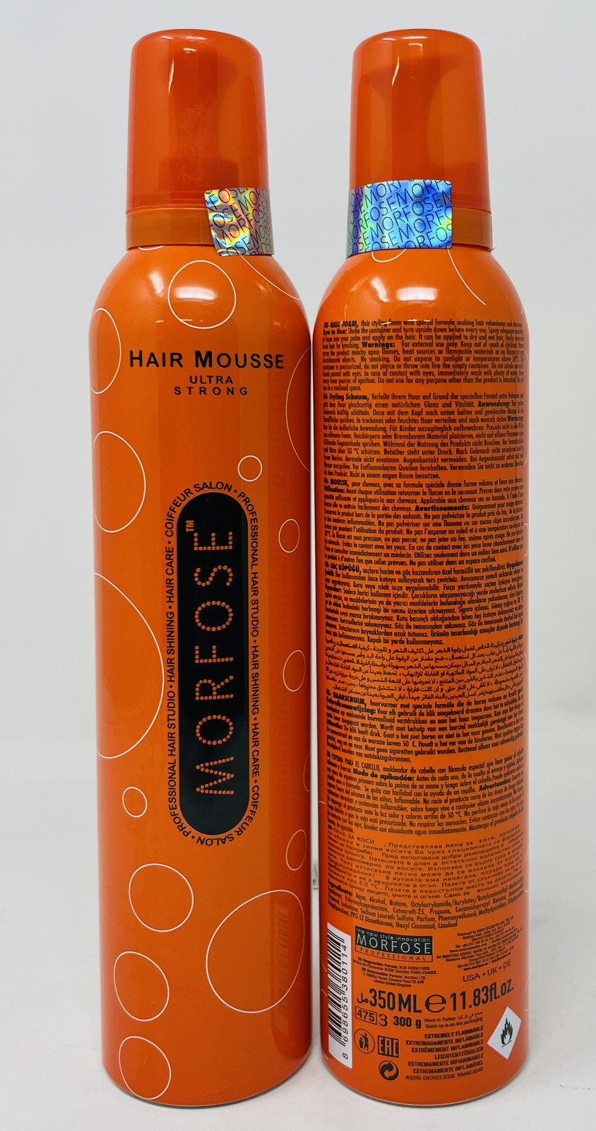 2 x MORFOSE - HAIR MOUSSE - Ultra STRONG - HAIR Shining COIFFEUR SALON ...