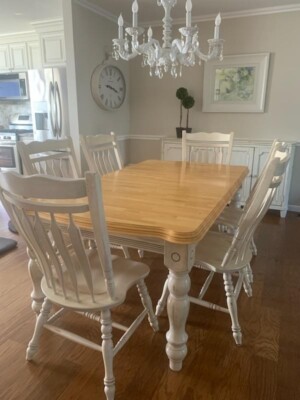 dining room with set 6 chairs and counter height stools | eBay