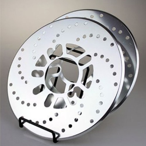 4Pcs Silver Tone Aluminum Cross Drilled 8Universal Car Disc Brake Rotor ...