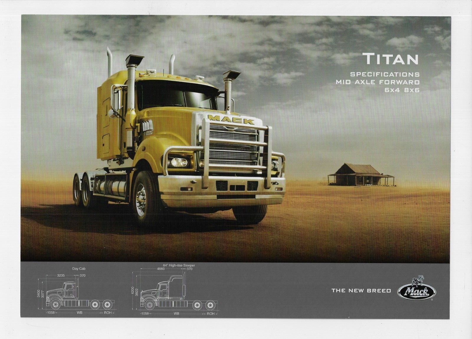 MACK TITAN 6X4 & 8X6 MID AXLE FWD SPECIFICATIONS FLYER BROCHURE NOS | eBay