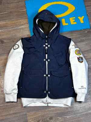 Mens Parajumpers Maritime White Hooded Heavy Jacket with Rain Vest Size ...