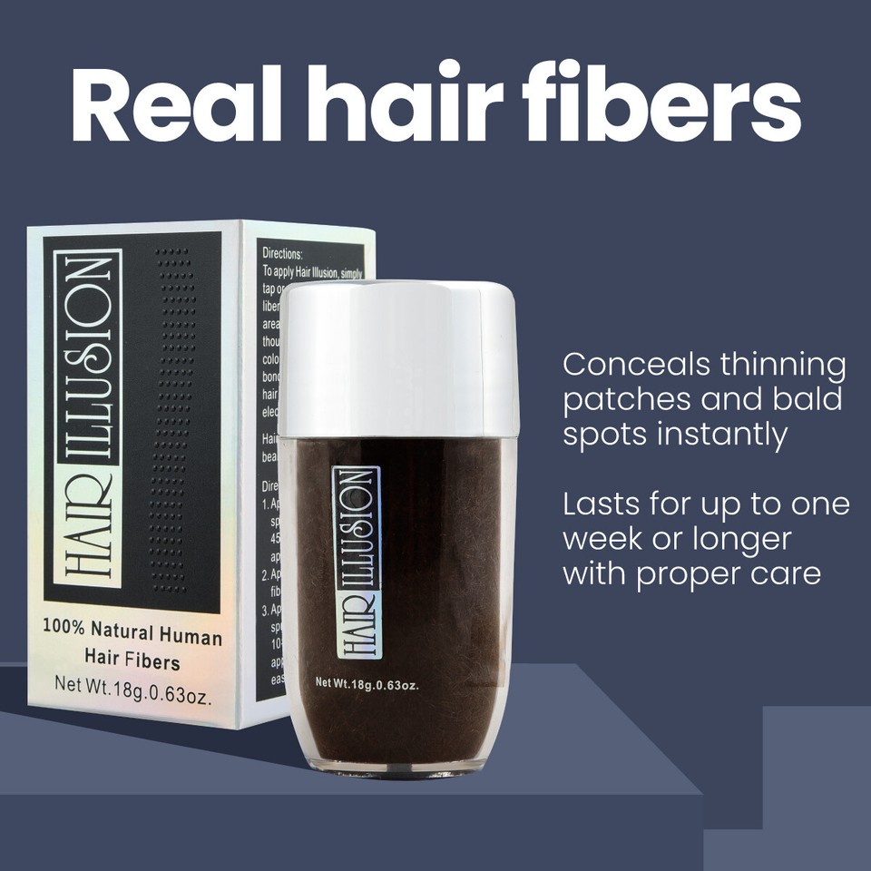 Hair Loss & Bald Spot Solution Fibers for Men Women by HAIR ILLUSION ...