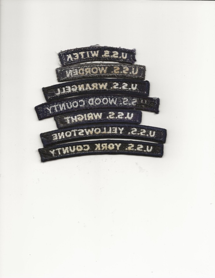 SEVEN U.S. NAVY SHIP ROCKER TABS | eBay