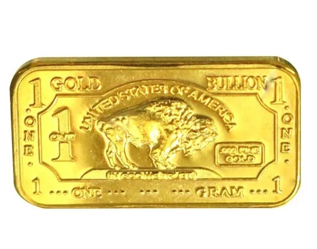 Lot Of Five (5) - 1 Gram 100 Mills .999 Fine Gold Clad Collector Bar ...