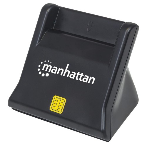 Manhattan USB-A Smart/SIM Card Reader, 480 Mbps (USB 2.0), Desktop ...