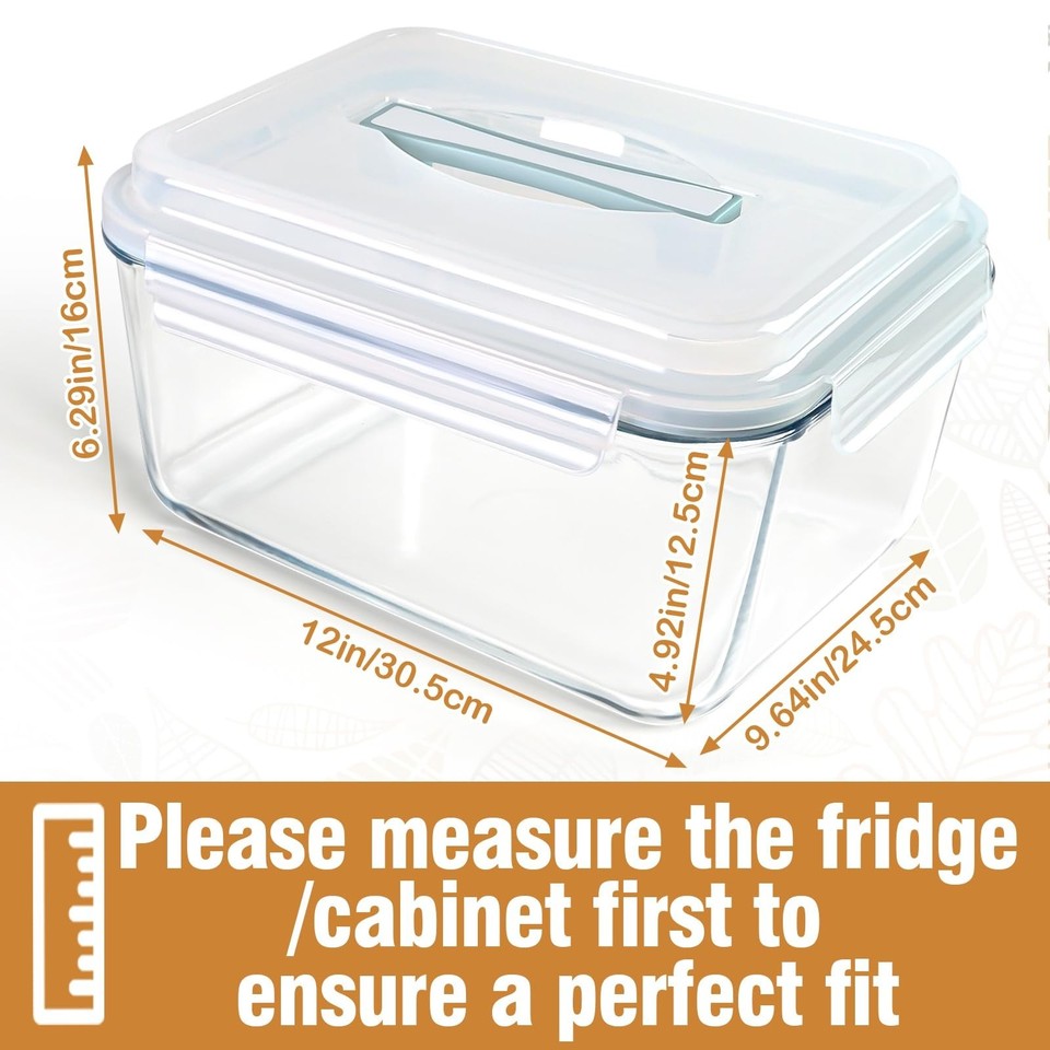 Large Glass Storage Containers with Lids, Extra Large Glass Food ...