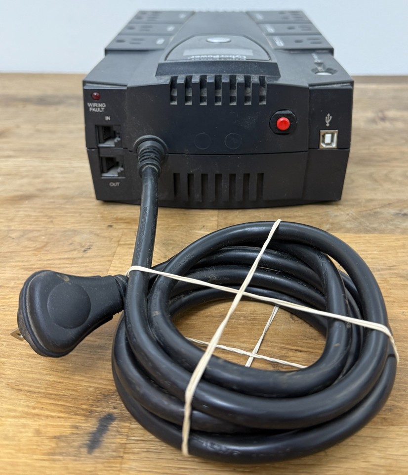 CyberPower CP600LCD 600VA 340W LCD Power Supply / Surge Protecter With ...