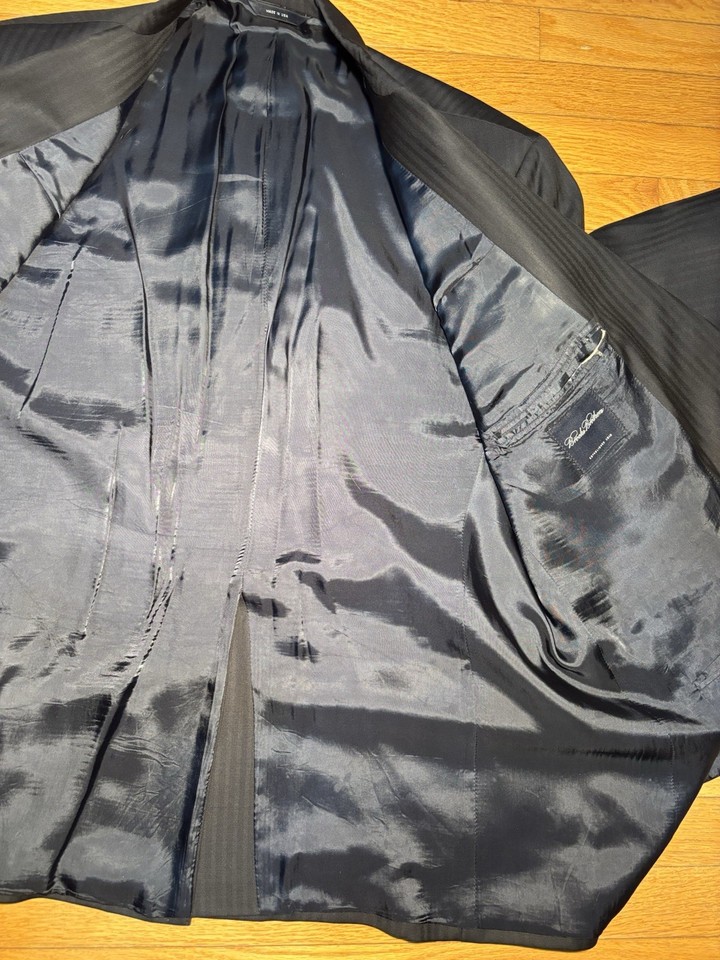 Brooks Brothers Men’s Loro Piana 100% Super 110's Worsted Wool Grey & Navy Blue | eBay