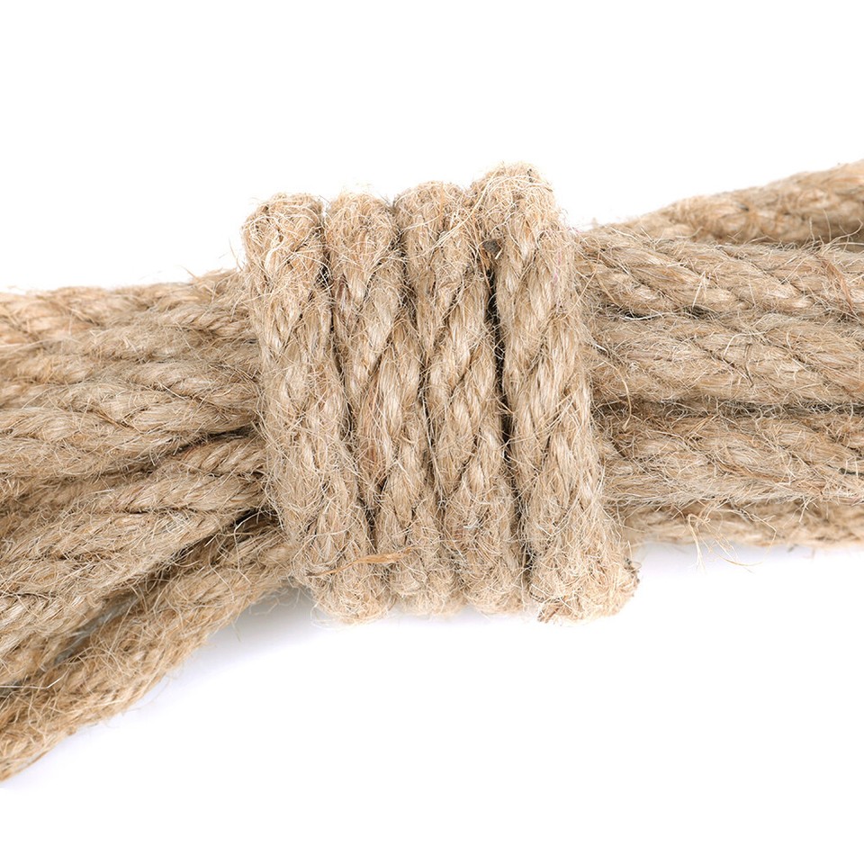 Natural Thick Hemp Rope Twisted Strong Jute Rope 4-Strand Burlap Rope ...