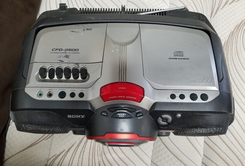 SONY CFD-G500 Boombox with Power Drive Woofer Boost AS IS CD & Tape ...