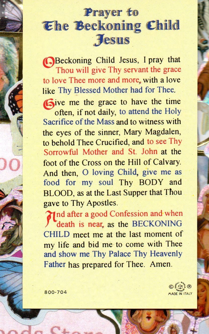 Divino Nino Jesus with Prayer to the Beckoning Child - Paperstock Holy ...