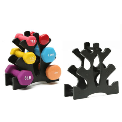 3 Tier Rack Stand Free Weights Dumbbell Set Gym Storage Rack Hand ...
