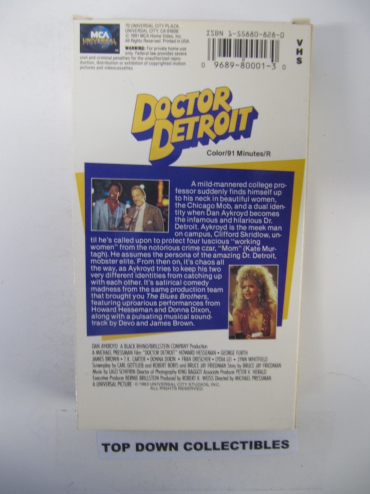 Doctor Detroit, Dan Aykroyd, Howard Hesseman, Donna Dixon VHS Movie | eBay