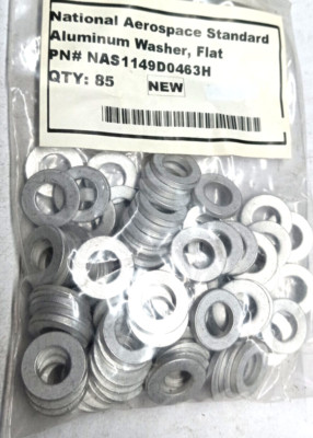 NAS P/N NAS1149D0463H FLAT WASHER - ALUMINUM - 85/Pack | eBay