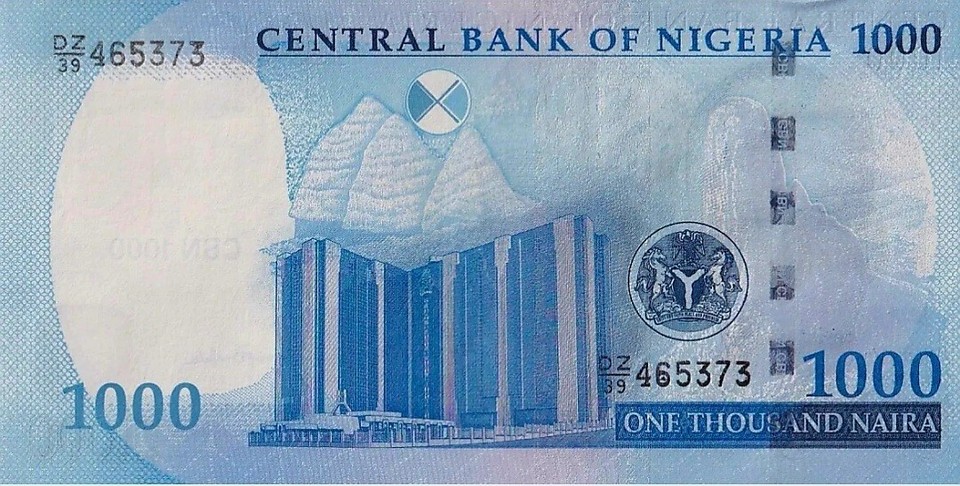 Nigeria 1000 Naira New 2023. Nigerian One Thousand Naira Note. Banknote ...
