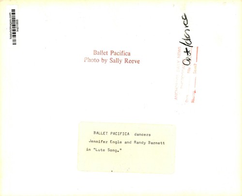 Press Photo Ballet Pacifica Dancers Jennifer Engle, Randy Barnett in ...