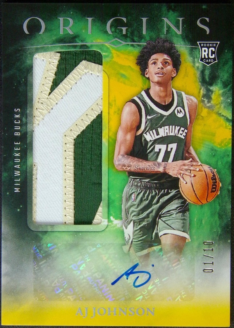 2024-25 Panini Origins - Rookie Jersey Autographs AJ Johnson #RJA-AJJ ...