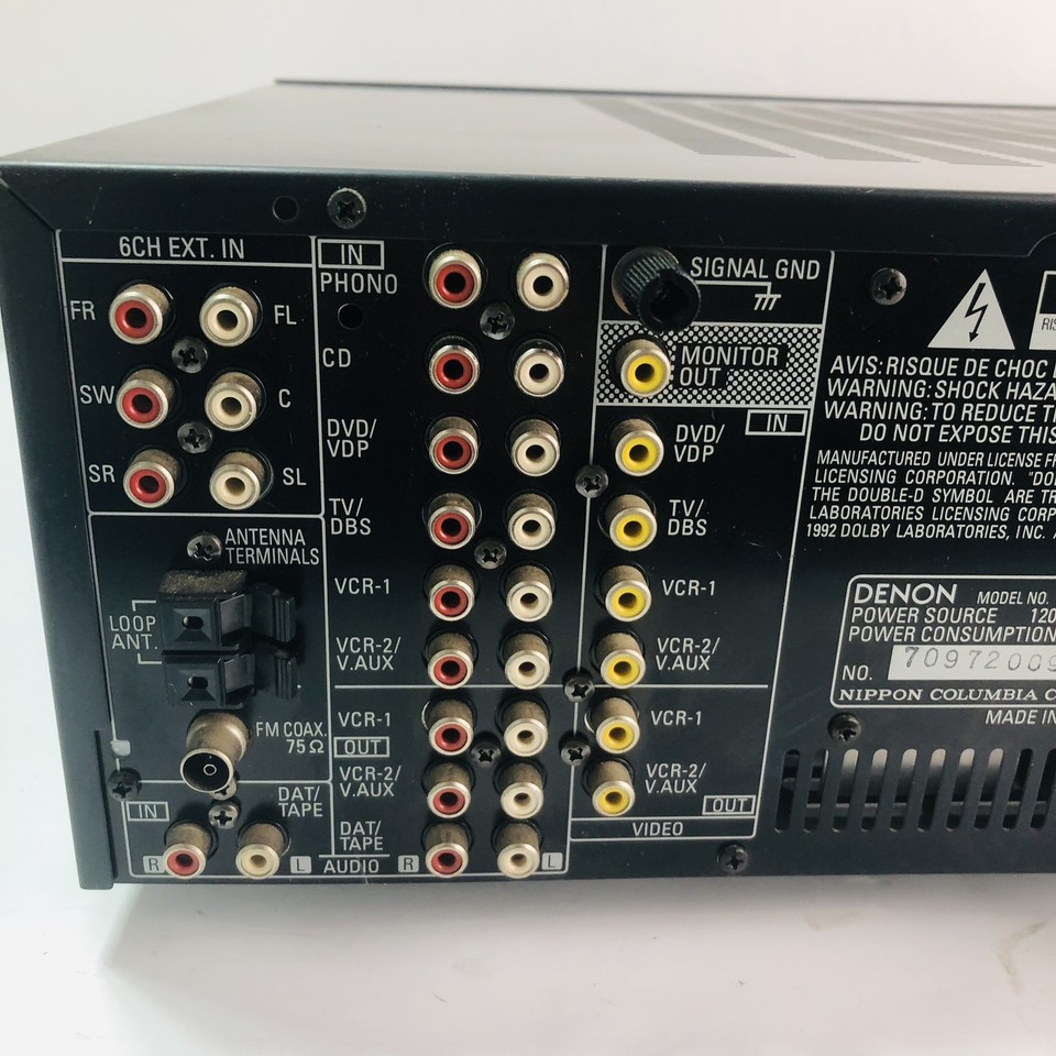 Denon AVR-75 Precision Audio Component AV Surround AM/FM Stereo ...
