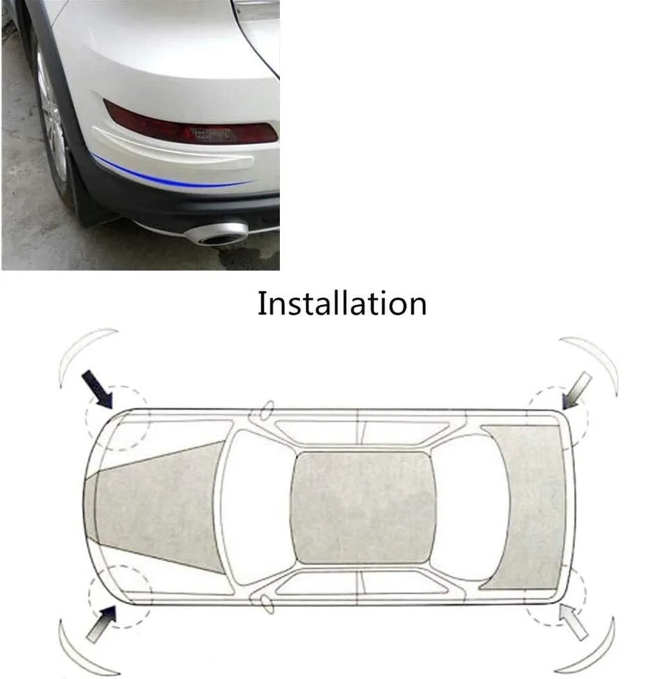 2x Car Door Edge Gap Guard Scratch Protector Anti-collision Corner ...