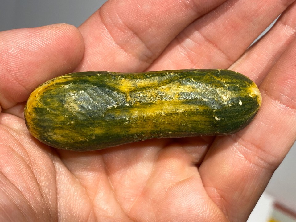 Early Italian Alabaster Stone Alabaster Miniature Cucumber Pickle ...