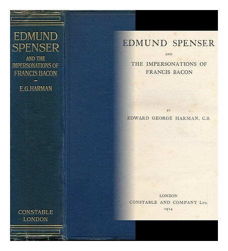 HARMAN, EDWARD GEORGE (1862-1921) Edmund Spenser and the Impersonations ...