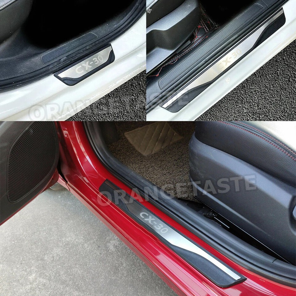 For 2024 Mazda CX30 Accessories Car Door Sill Protector Scuff Plate ...