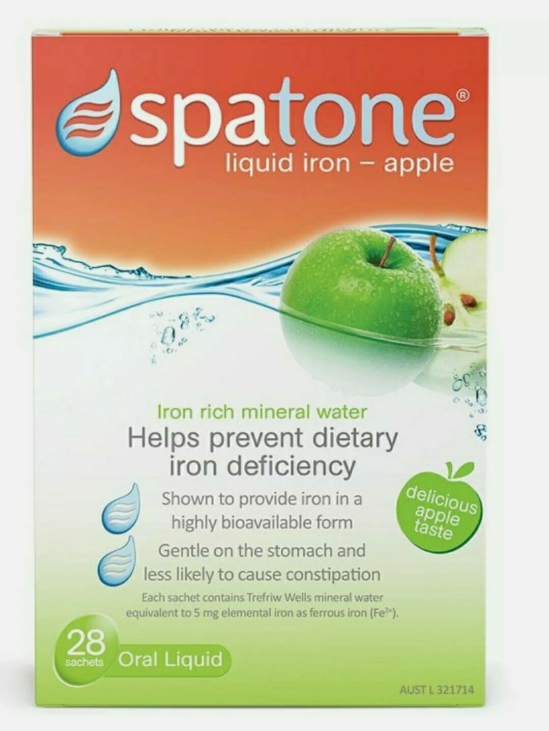 SPATONE 100% NATURAL IRON Apple SACHETS NATURAL SOURCE OF IRON ...