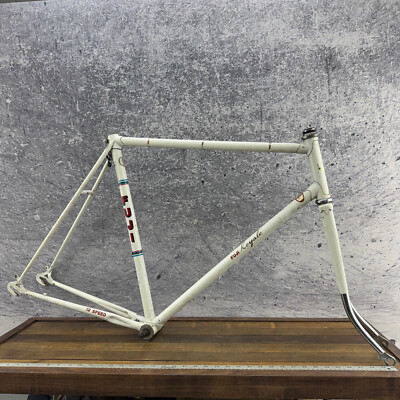Vintage Fuji Royal Frame Set 58 cm 700c Lugged Steel Race Road White ...